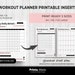 Workout Planner Printable | A4, A5, US Letter | Fitness Planner, Weekly ...