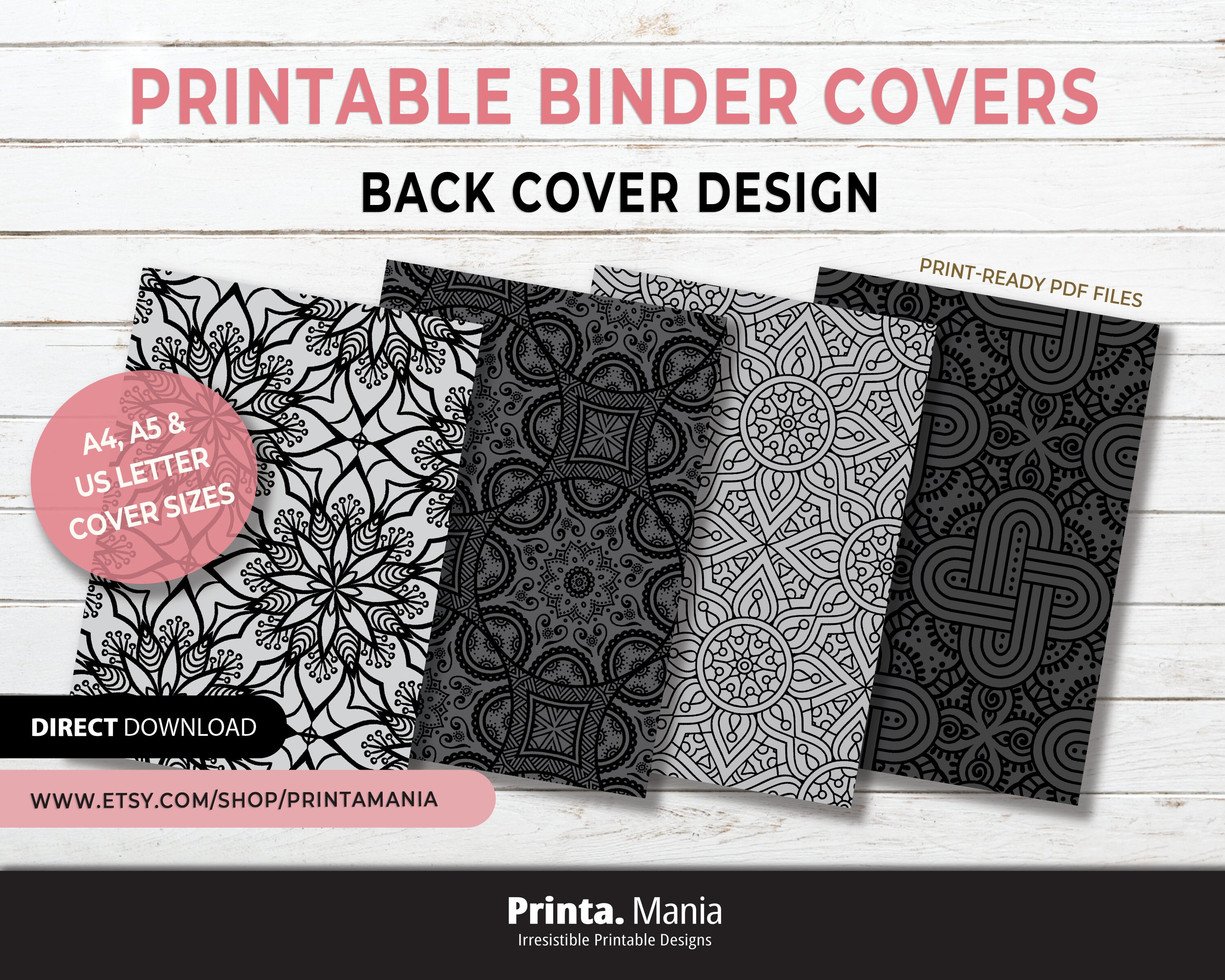 Personalized Binder Covers & Spines Printable | Editable Covers+spines ...