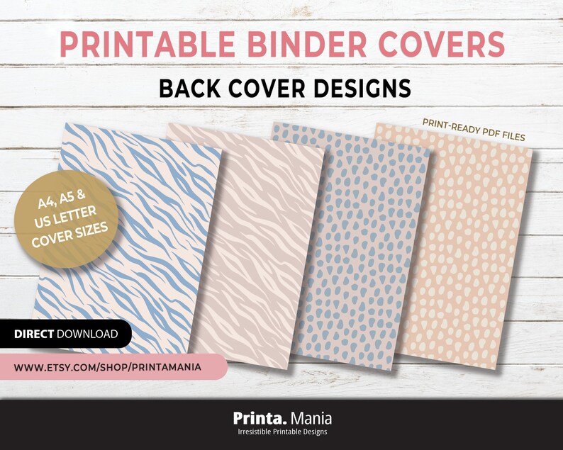Printable School Binder Covers Set | Editable Covers + Spines | 4 ...