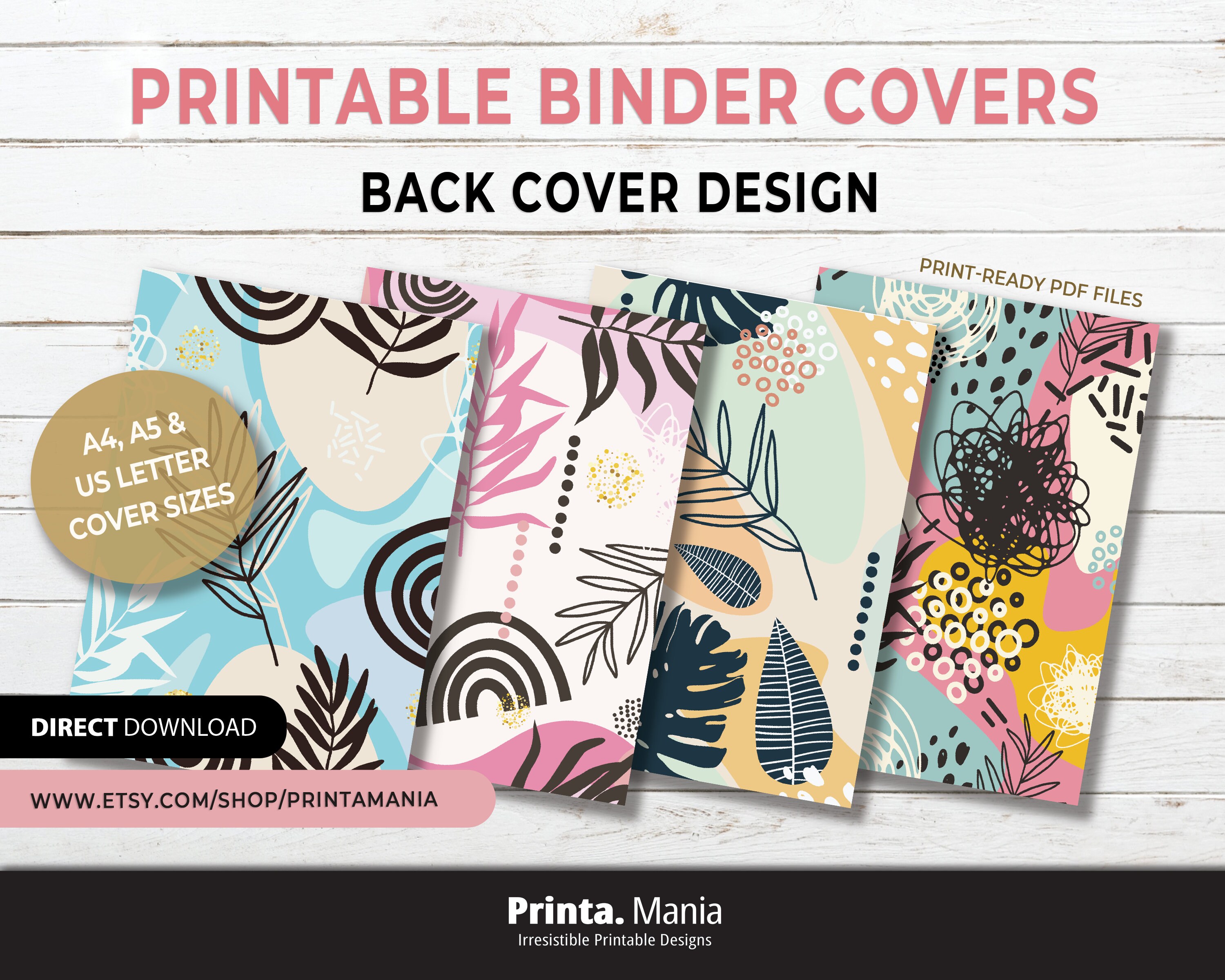 Personalized Binder Covers & Spines Printable | Editable Covers ...