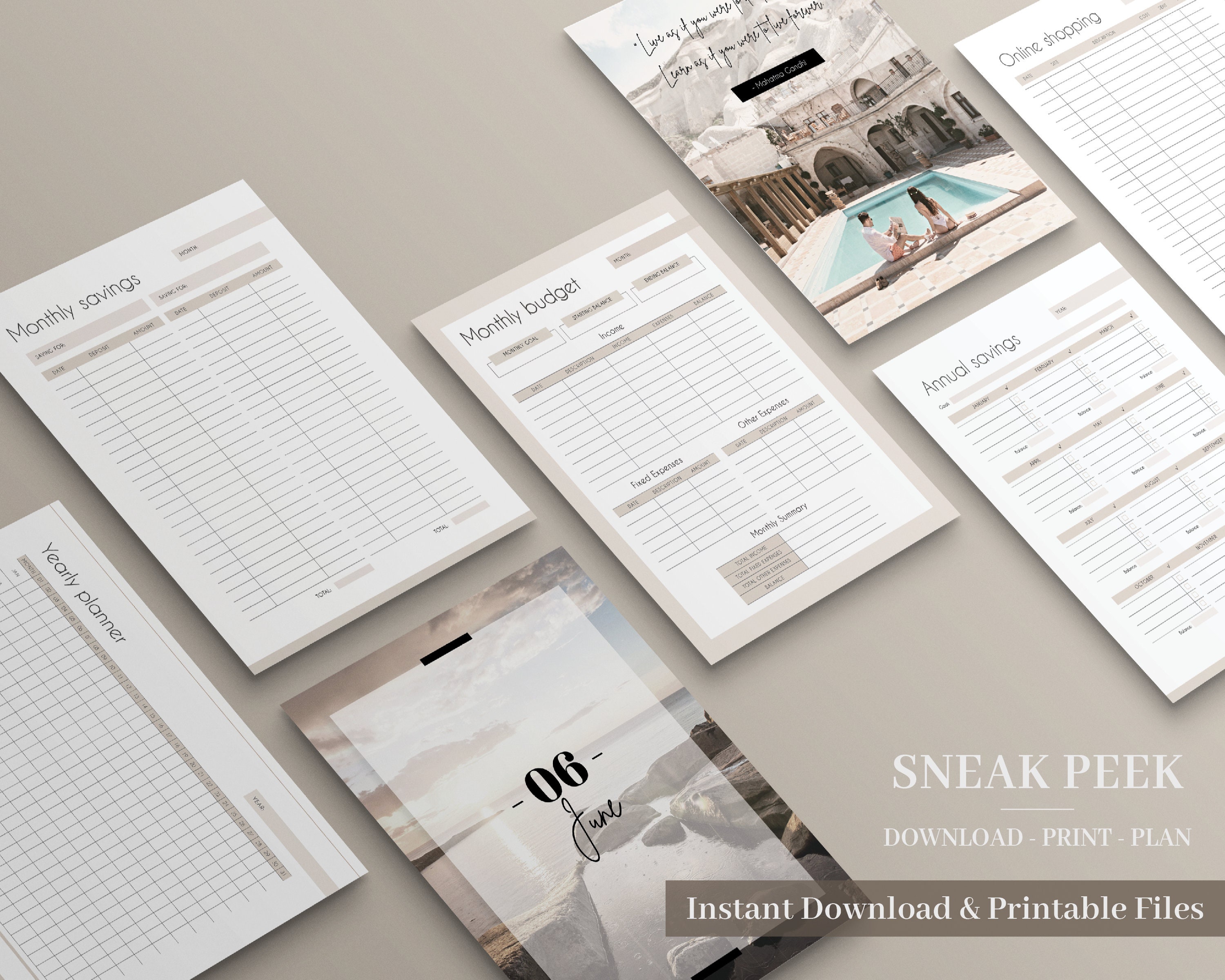 Finance Planner Printable Bundle 70+ Planner Inserts 18 SIZES, Goals ...