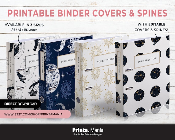 Free Printable Customizable Binder Covers