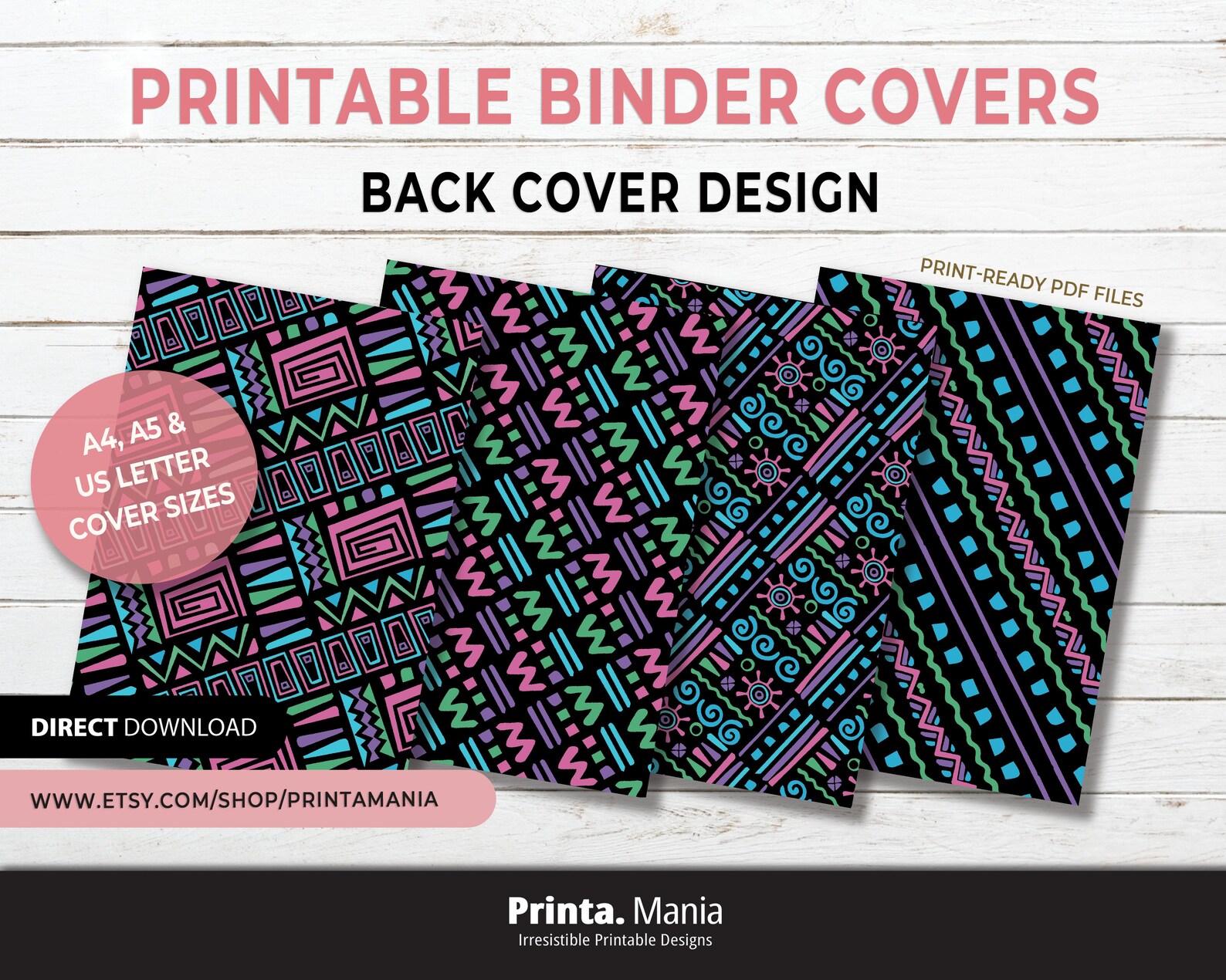 Personalized Binder Covers & Spines Printable | Editable Covers ...