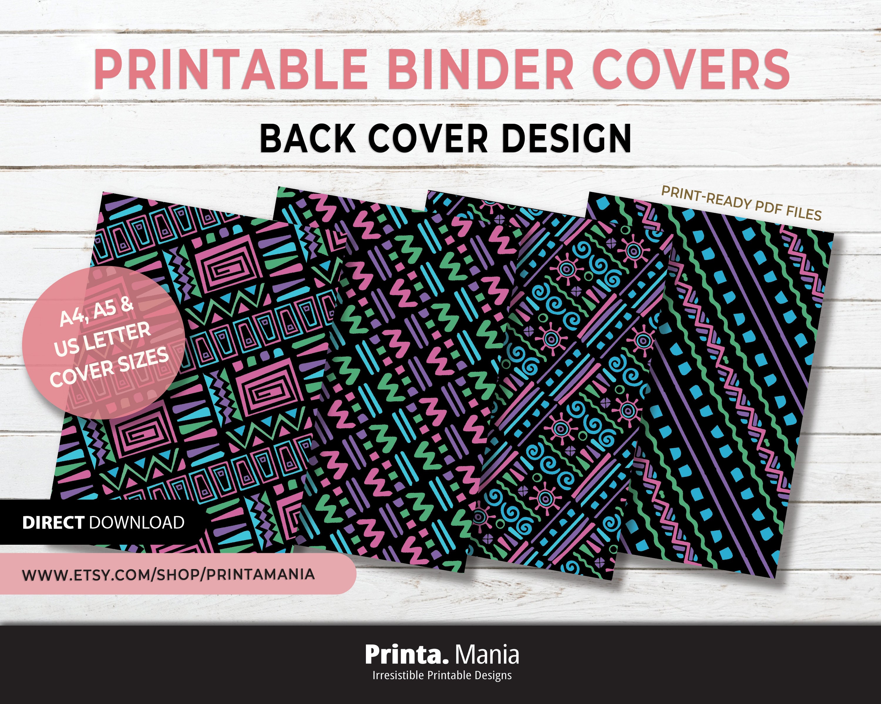 Personalized Binder Covers & Spines Printable | Editable Covers ...