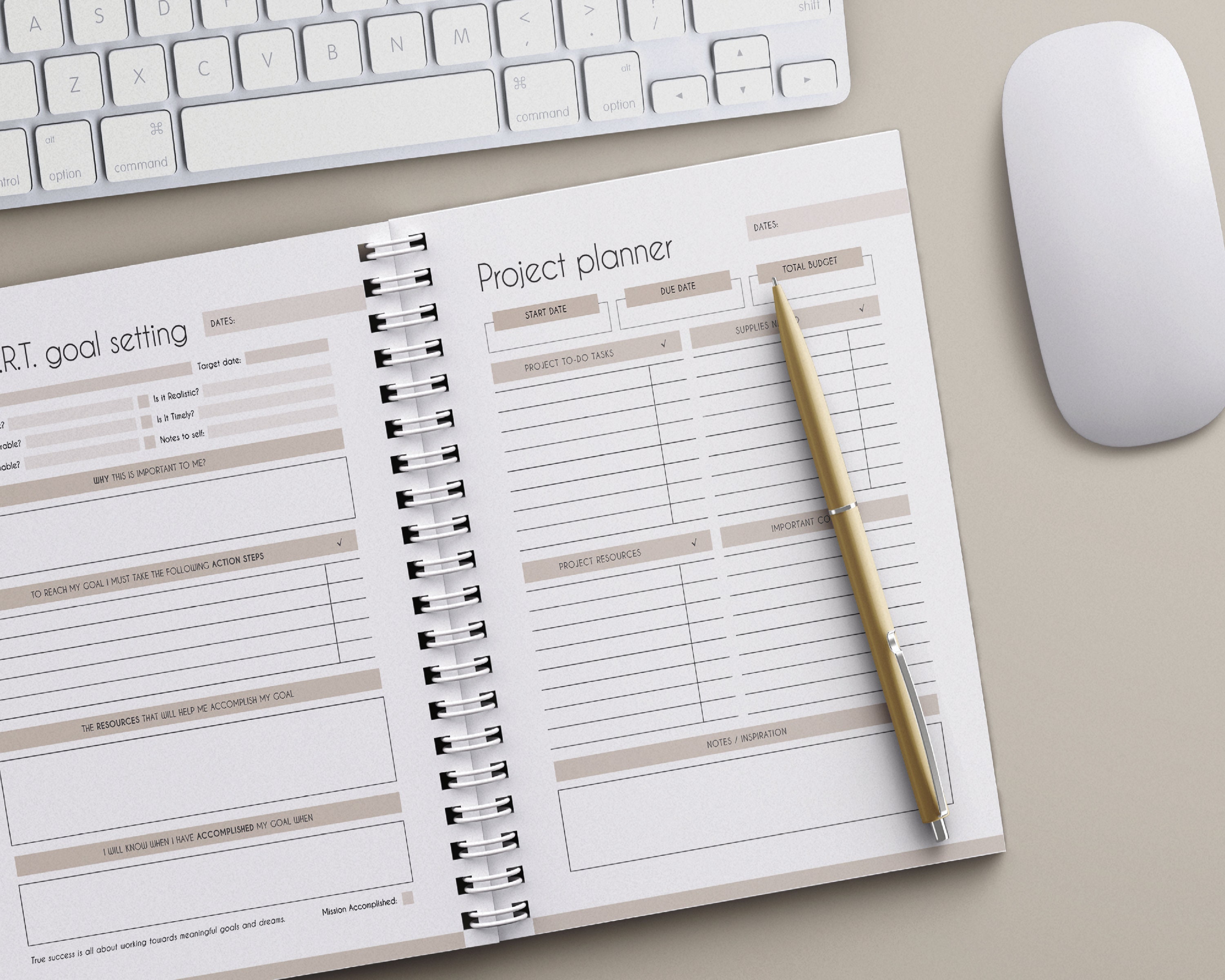 Success Planner Printable Bundle With 60 Inserts, 18 Sizes, Project ...
