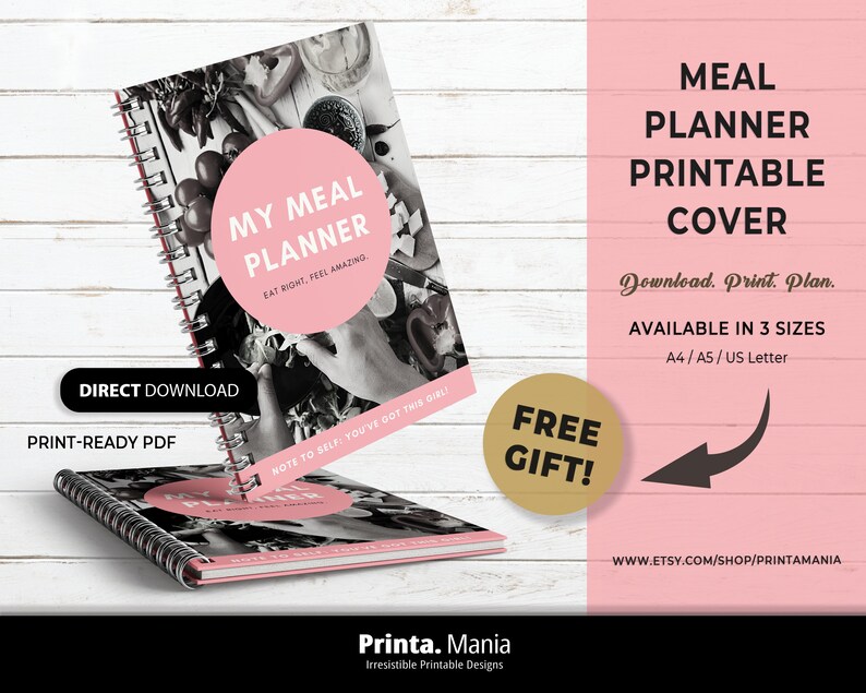 Meal Planner Printable | A4, A5, US Letter | Weekly Meal Planner, Diet ...