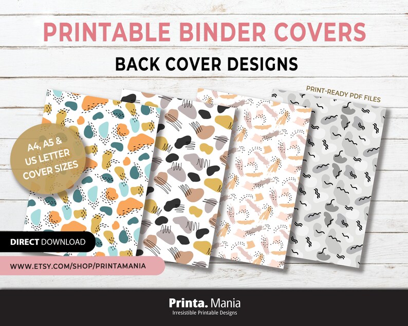 Printable School Binder Covers Set | Editable Covers + Spines | 4 ...