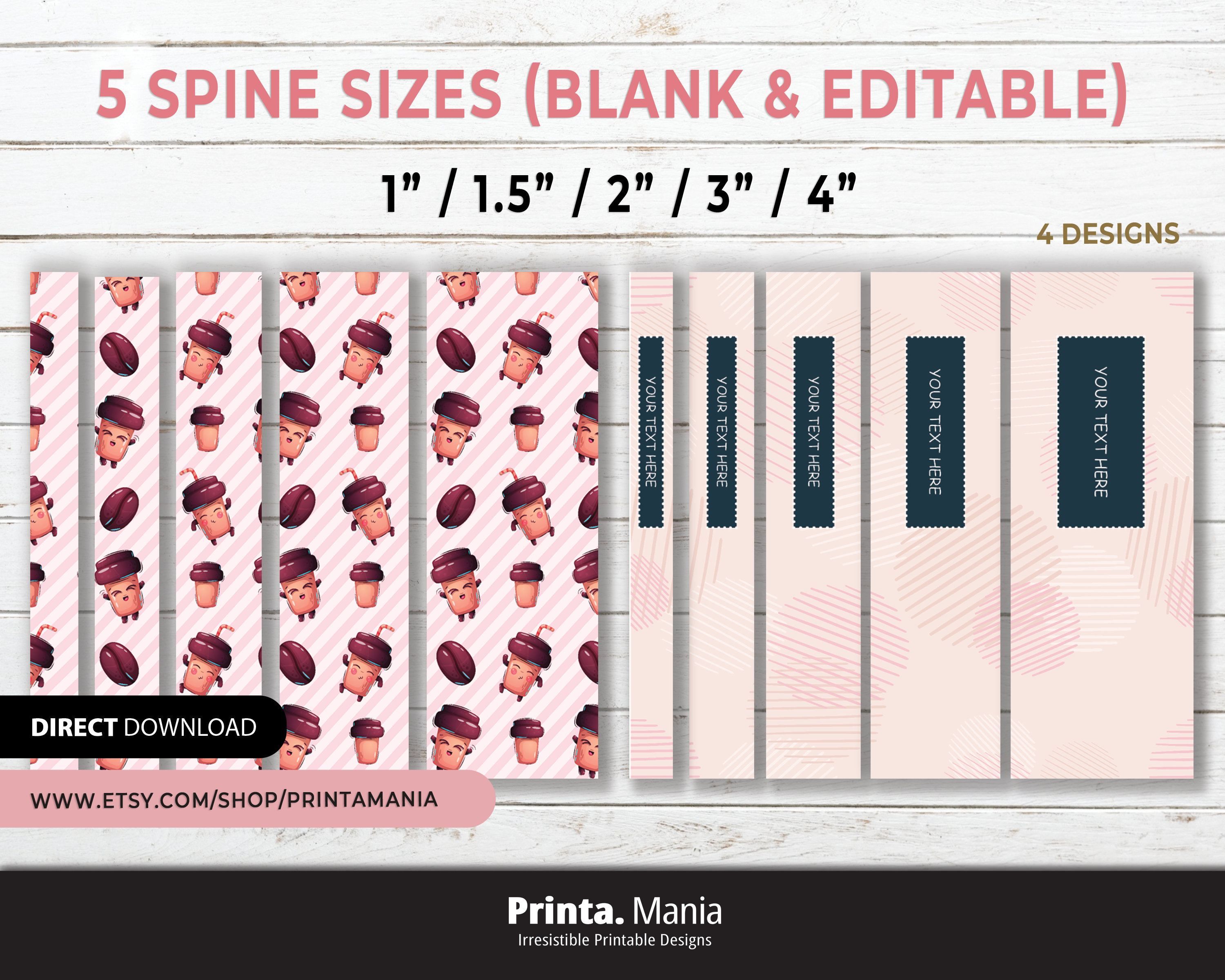 Personalized Printable Binder Covers & Spines | Editable Covers ...