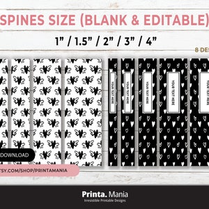 Personalized Binder Covers & Spines | Editable Binder Cover Printable ...