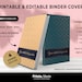 Personalized Binder Covers & Spines Printable | Editable Covers+spines ...