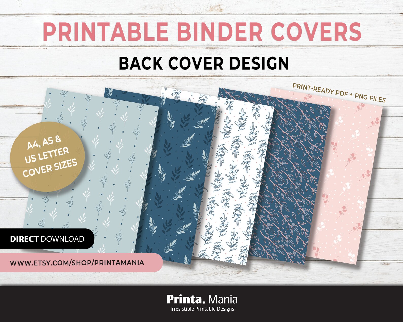 Personalized Binder Covers & Spines Printable | Editable Covers ...