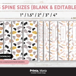 Printable School Binder Covers Set | Editable Covers + Spines | 4 ...