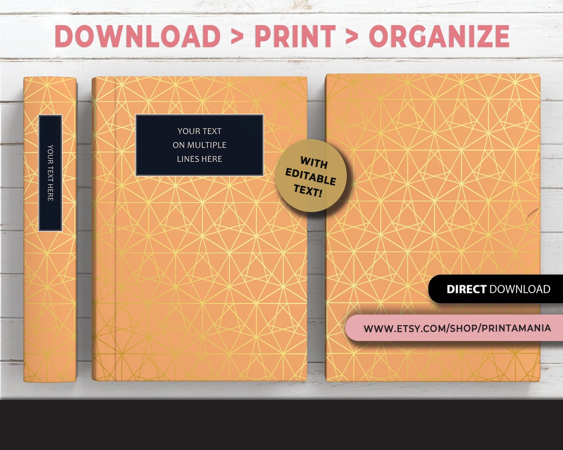 Personalized Binder Covers & Spines Printable | Editable Covers+spines ...