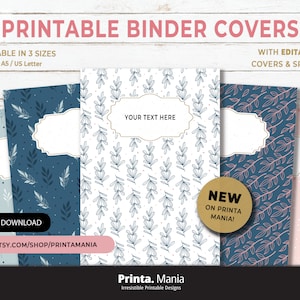 Personalized Binder Covers & Spines Printable | Editable Covers ...