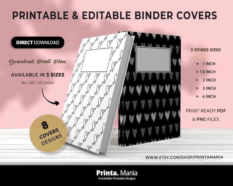Personalized Binder Covers & Spines | Editable Binder Cover Printable ...
