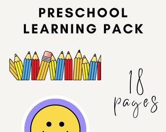 Preschool Worksheet, Homeschool Pack, Preschool Learning Pack - Etsy