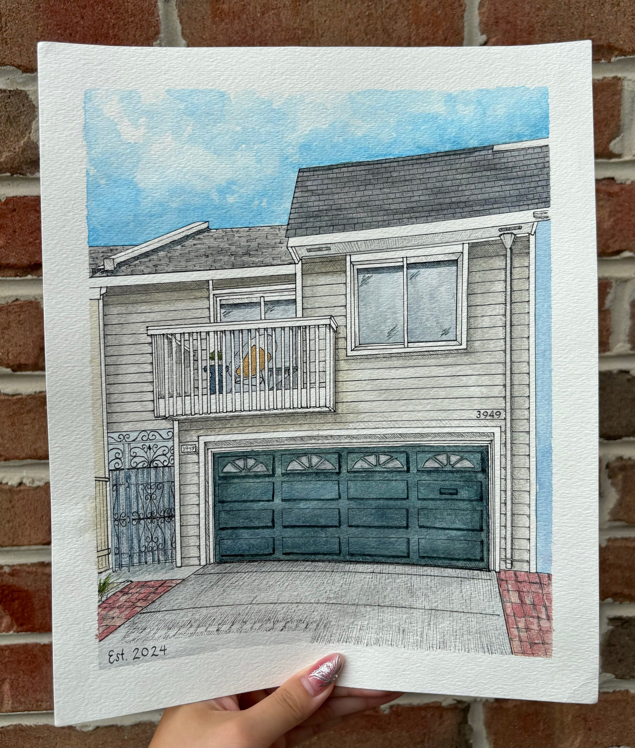 Gift Watercolor House Portrait — Watercolor House Painting — Realtor ...
