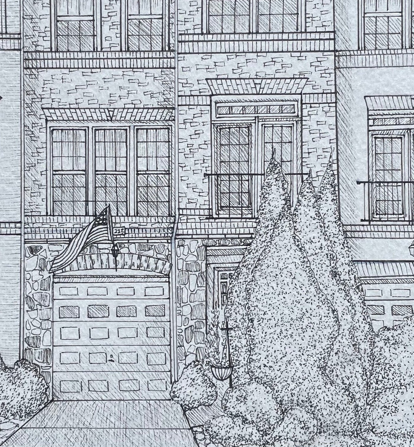 Custom House Drawing Sketch House Portrait Realtor Closing Gift Black ...