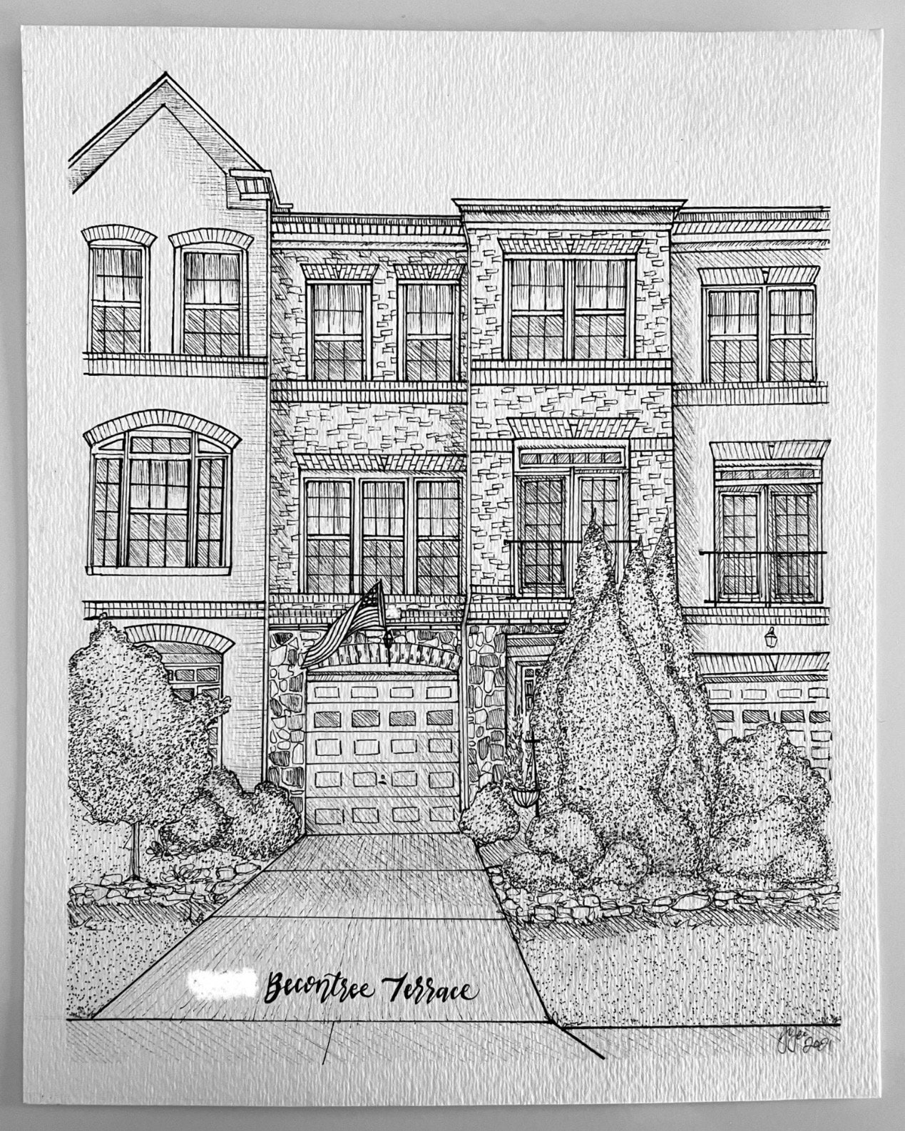 Custom House Drawing — Sketch House Portrait — Realtor Closing Gift ...
