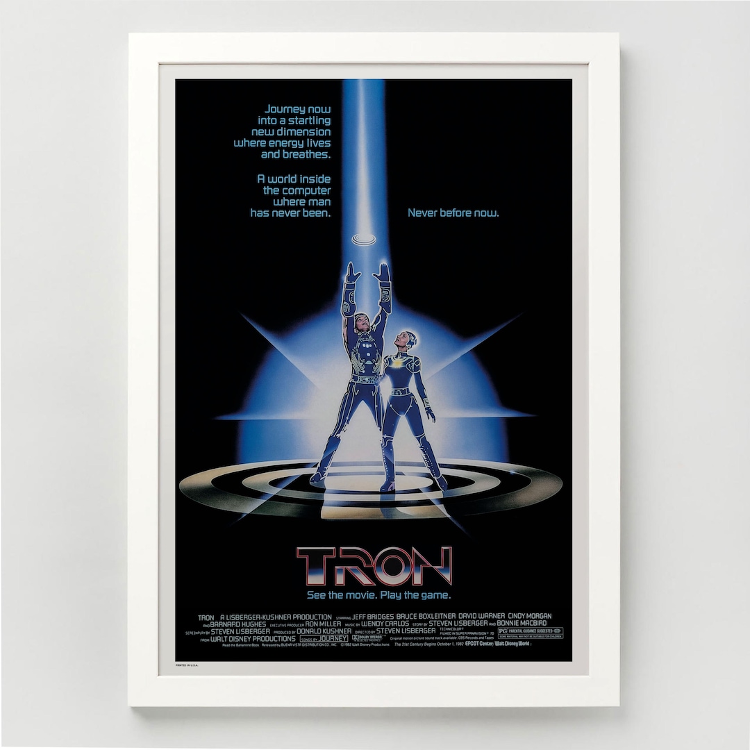 Tron A3 Print - 1982 Tron Movie Poster Reproduction - Ideal for Framing ...