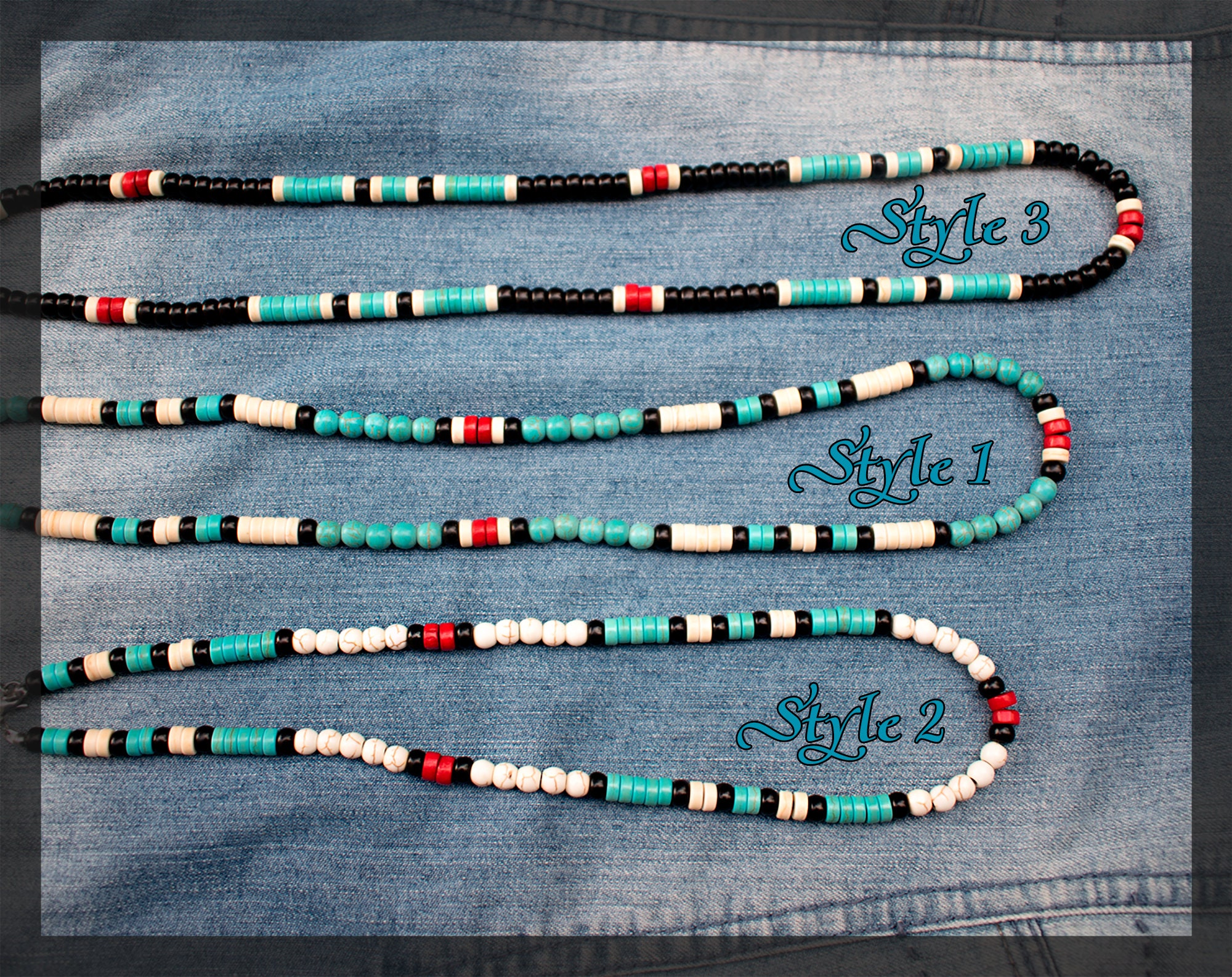 Native american necklace Navajo necklace Mens beaded | Etsy