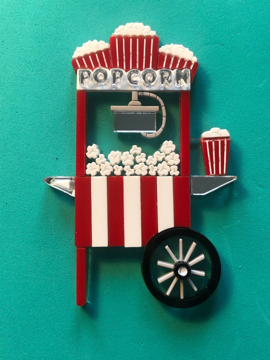 FUNFAIR COLLECTION: Pop Corn Acrylic Brooch - Etsy
