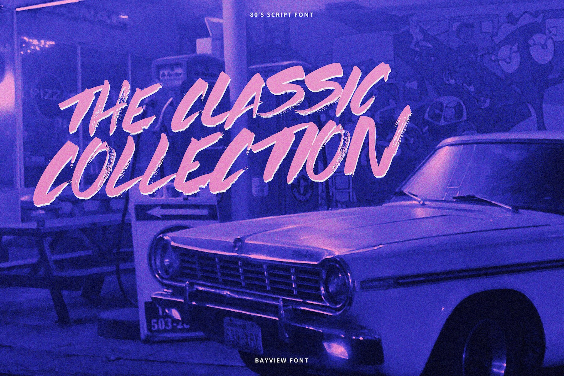 Bayview Retro 80's Brush Font Script Font Hand Drawn - Etsy
