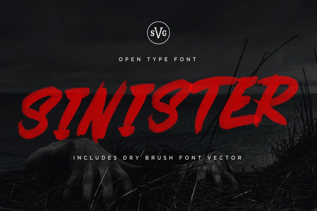 Sinister SVG Font, Hand Drawn Font, Cricut Font, Quote Font, Social ...