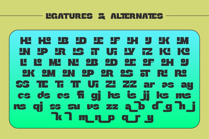 Sakina - Bold Ligature Display Typeface - Etsy