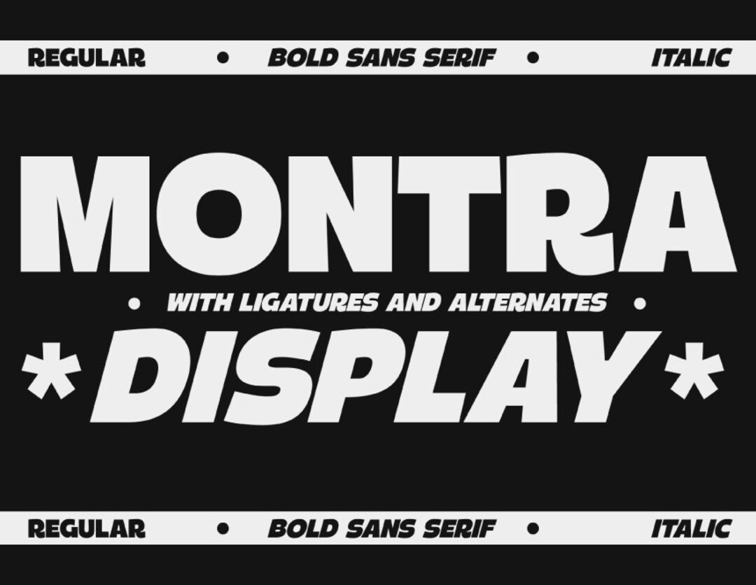 Montra - Bold Sans Serif Display Font, Elegant Font, Bold Font, Logo ...