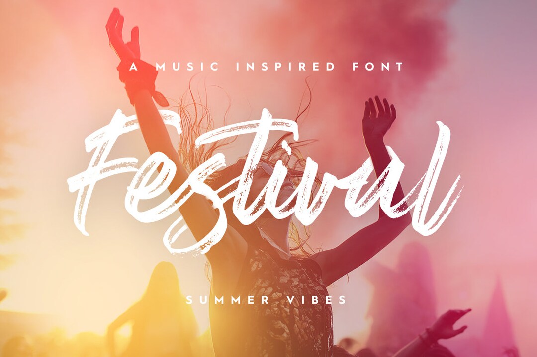 Festival - Hand Drawn Brush Script, Script Font, Hand Drawn Font ...