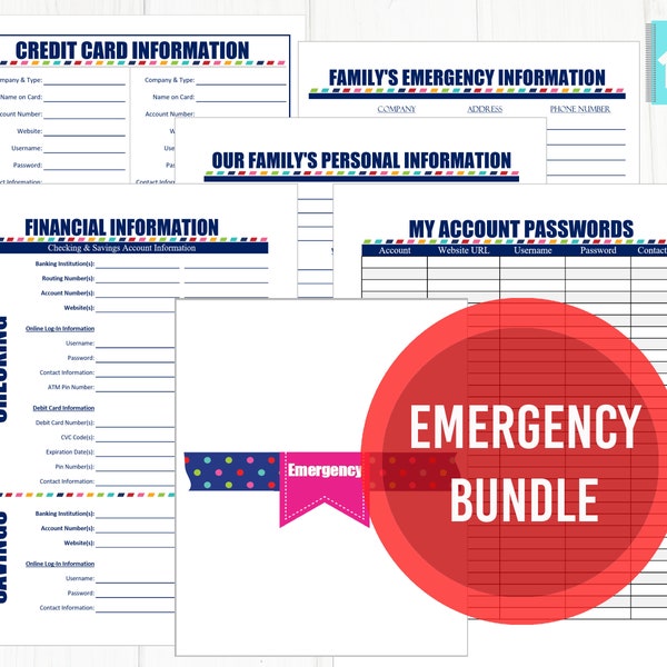 Emergency Preparedness Binder - Etsy