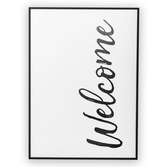 Welcome Poster Eingangsbereich Willkommen Wanddeko Deko | Etsy