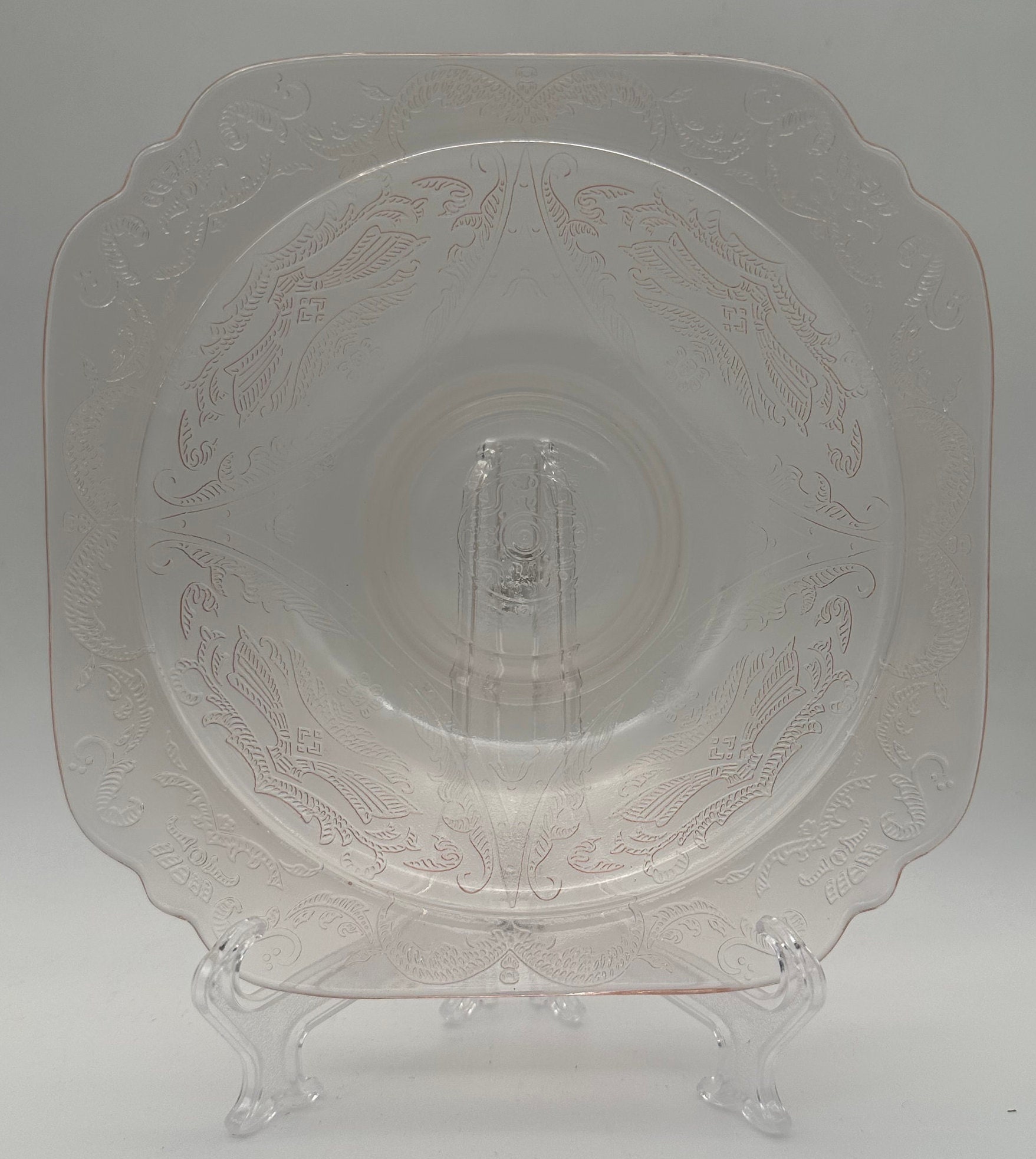 Vintage Indiana Glass Company Pink Depression Glass Bowl With Scalloped ...