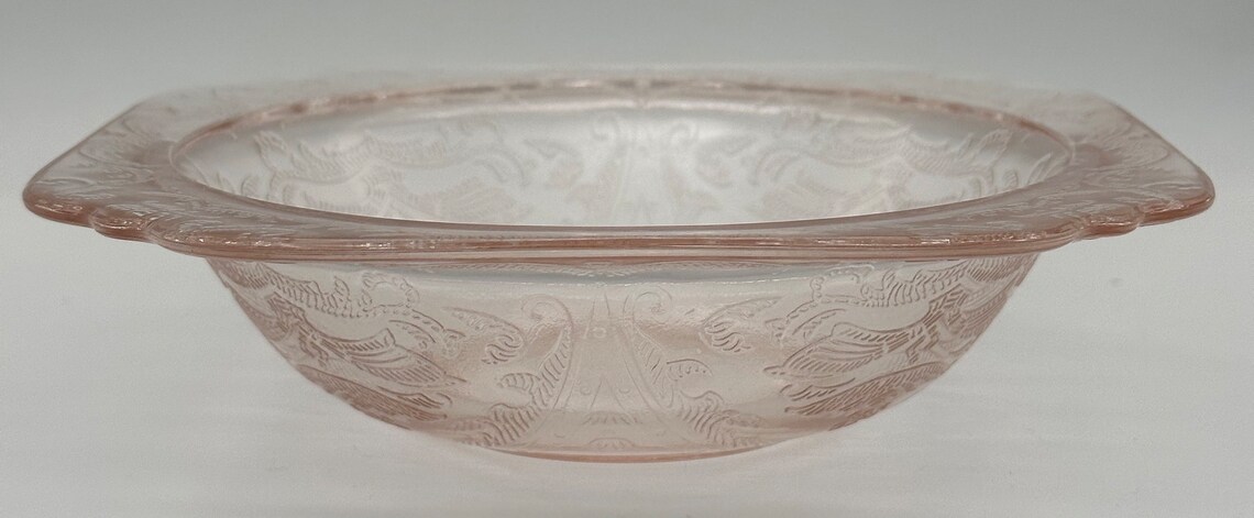 Vintage Indiana Glass Company Pink Depression Glass Bowl With Scalloped ...