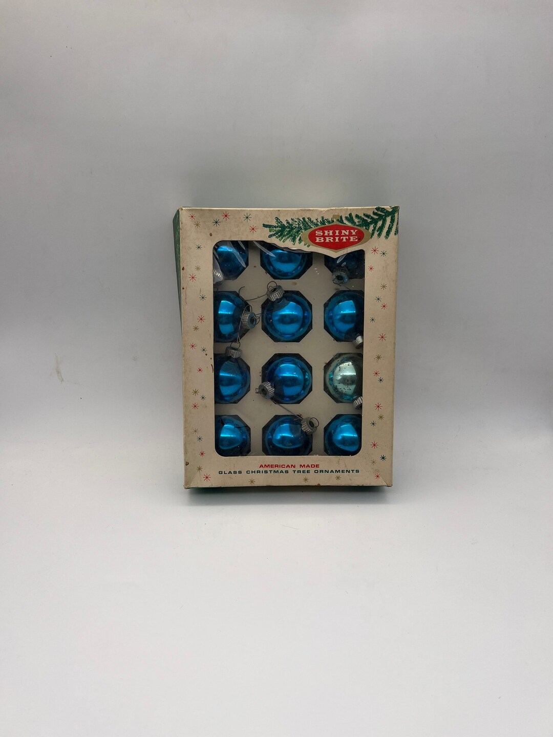 Vintage Shiny Brite Glass Christmas Tree Ornament Set - Etsy