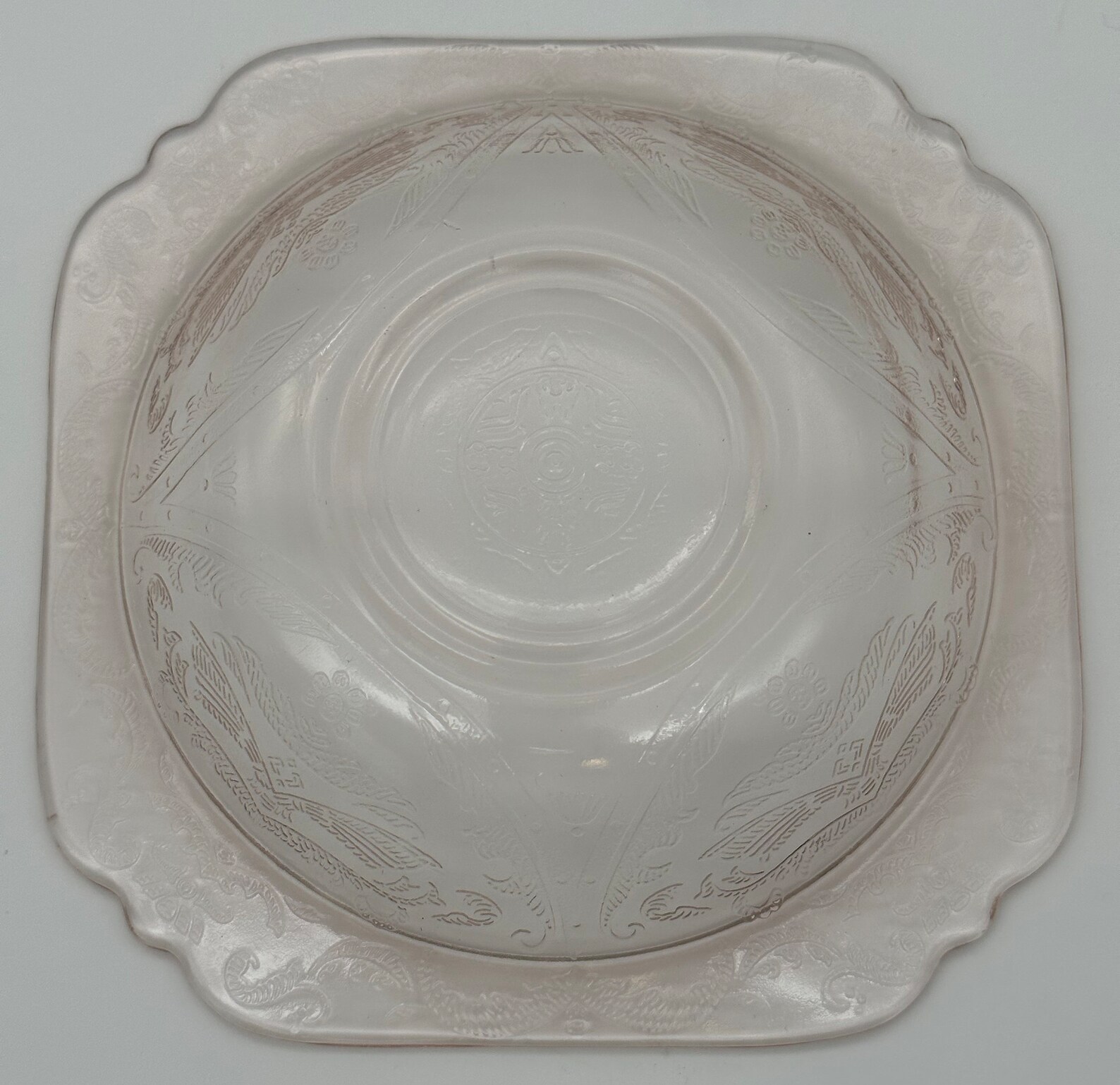 Vintage Indiana Glass Company Pink Depression Glass Bowl With Scalloped ...