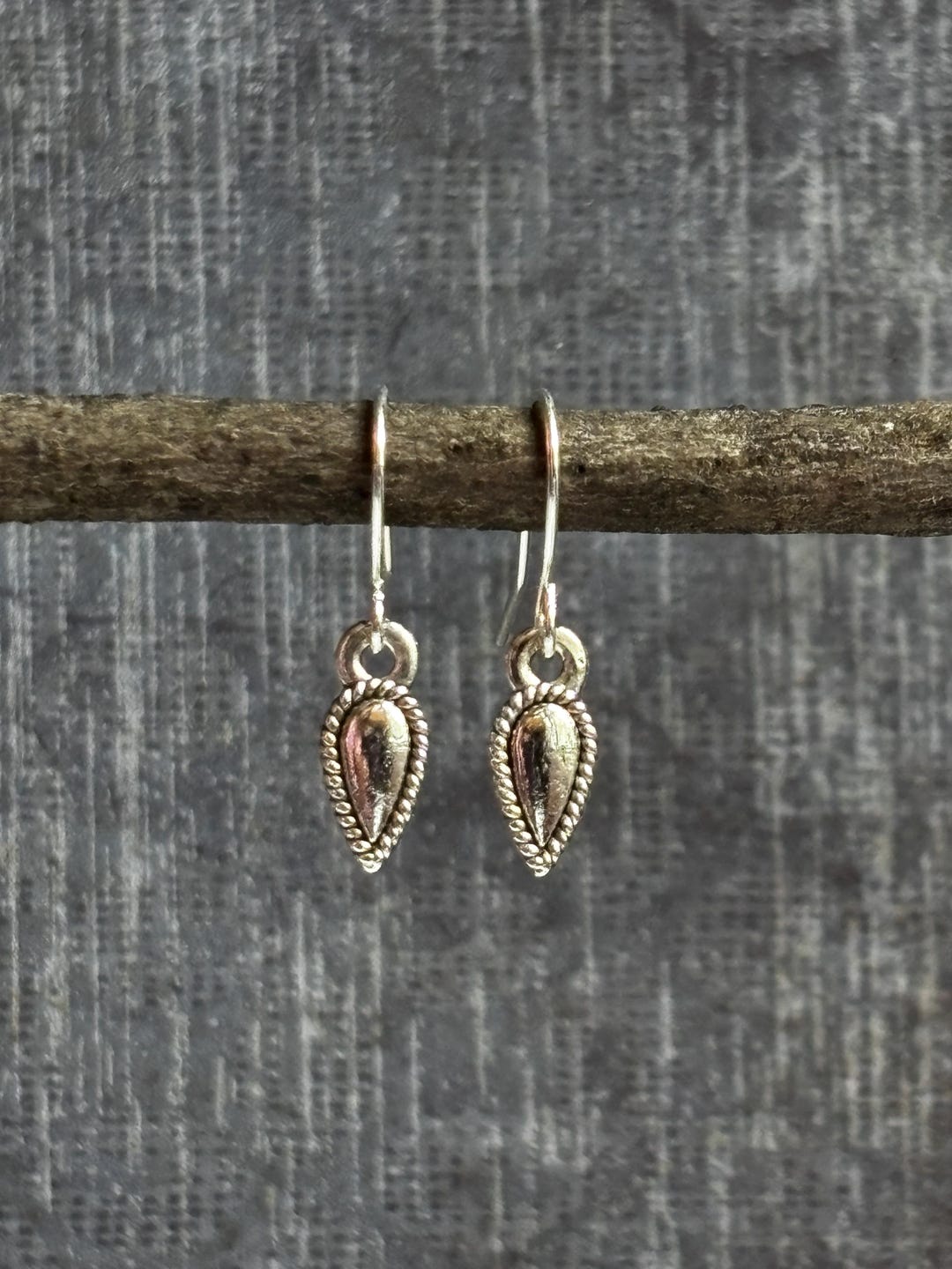 Tiny Silver Dangle Earrings | Small Boho Earrings | Dainty Drop ...