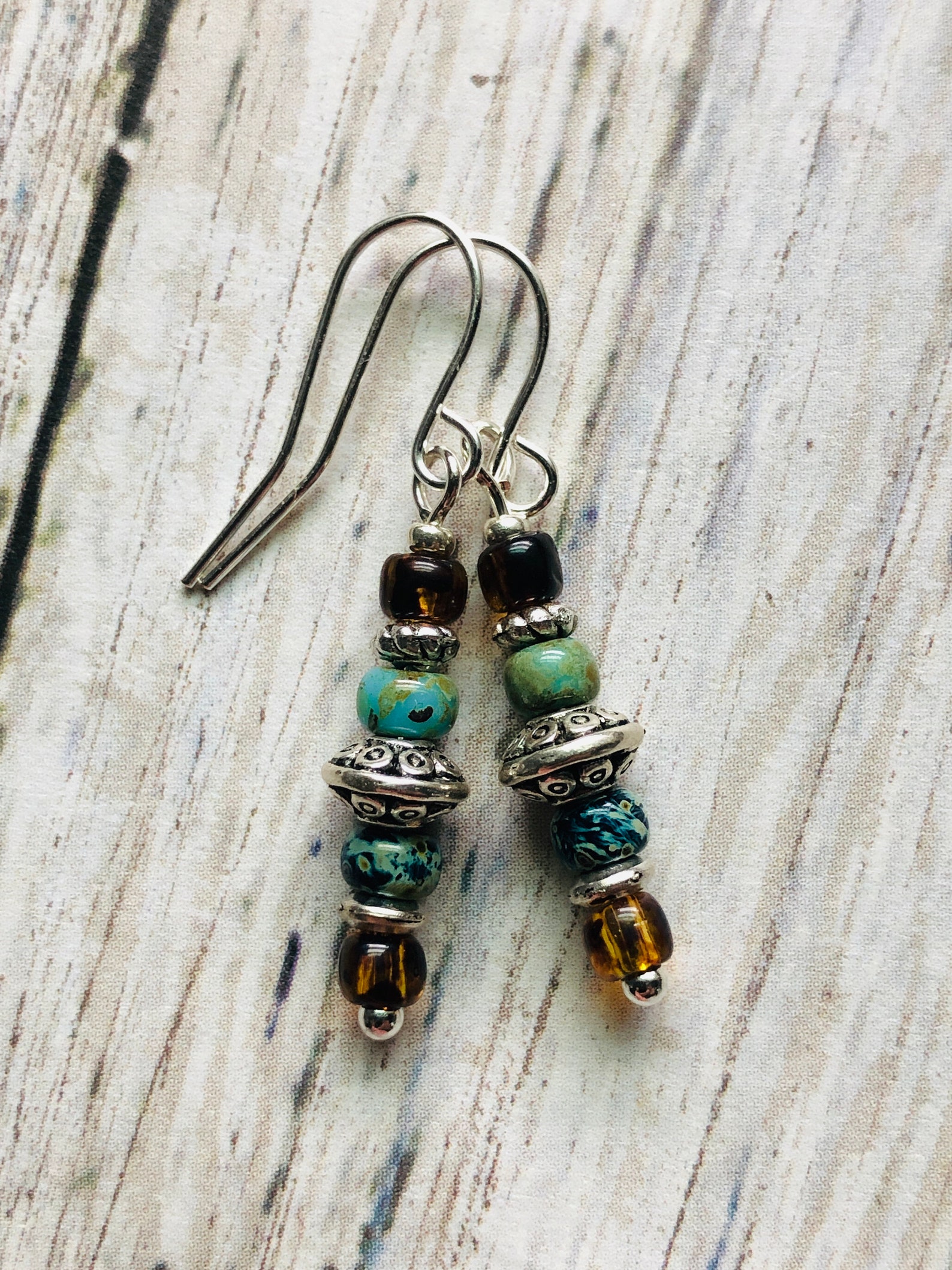 Boho Earrings / Stack Earrings / Beaded Dangle Earrings / - Etsy