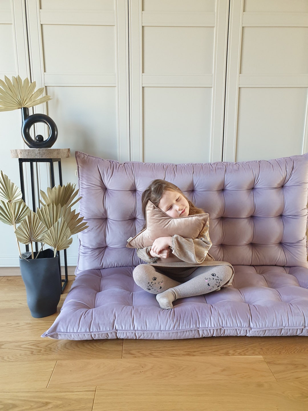 Custom Size French Mat, Large French Cushion, Velvet Padded Mat, Sofa ...