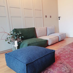 Floor Cushion and Backrest, Modular Floor Sofa, Moroccan Ottoman, Rug ...