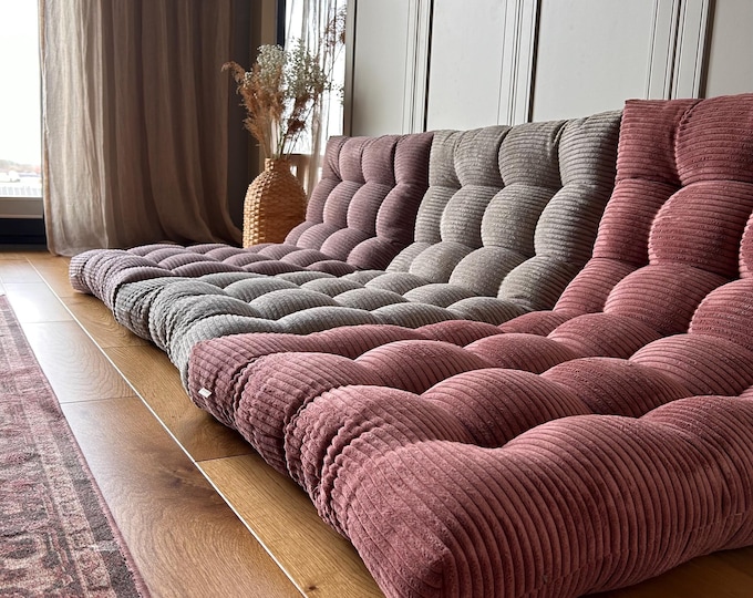 Large Floor Sofa, French Sofa, Custom Bench Cushion, Window Seat ...
