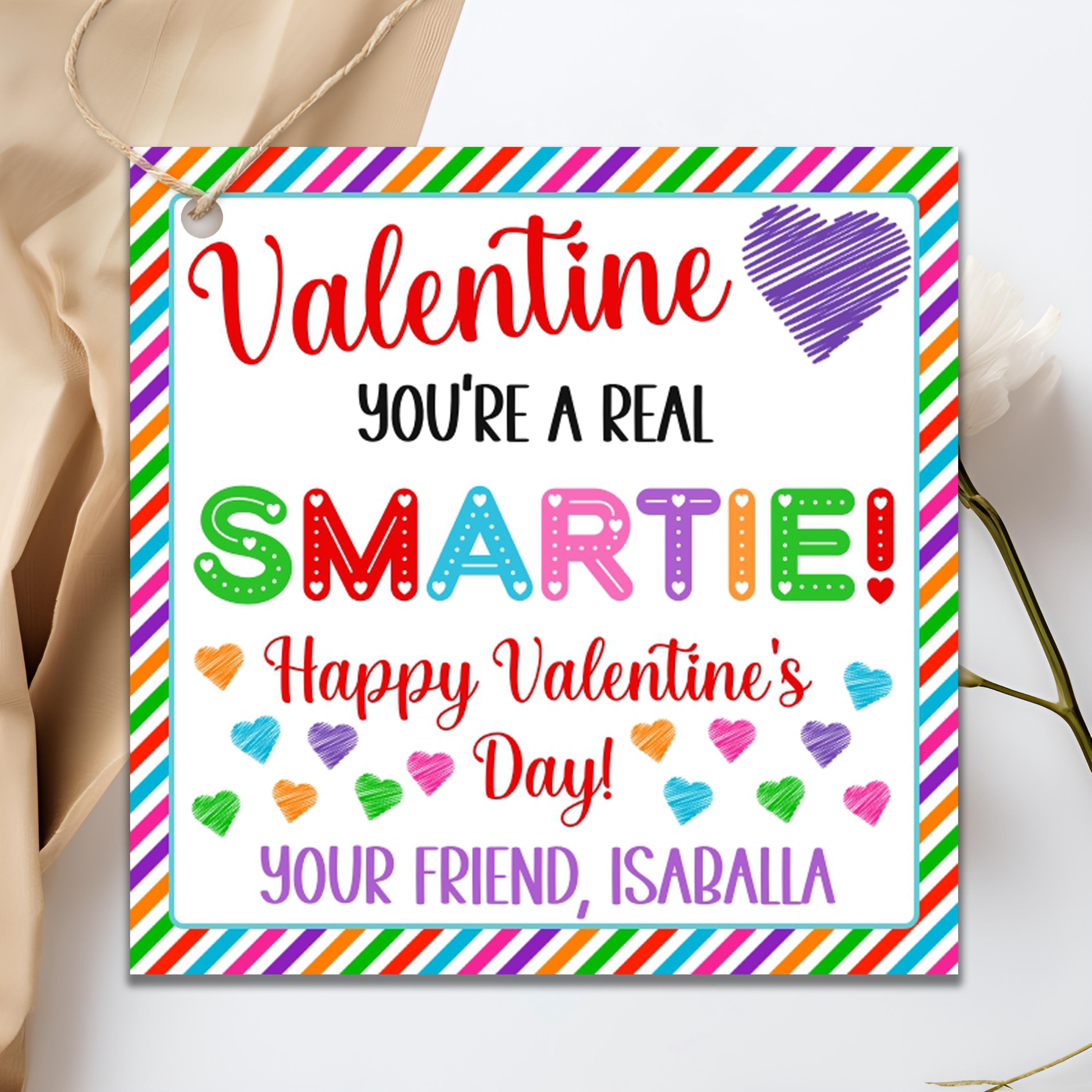 PRINTED + SHIPPED You're a Real Smart Valentine's Day Treat Tags ...