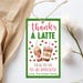 PRINTED Thanks a Latte for All You Do Appreciation Gift Tags | Coffee ...