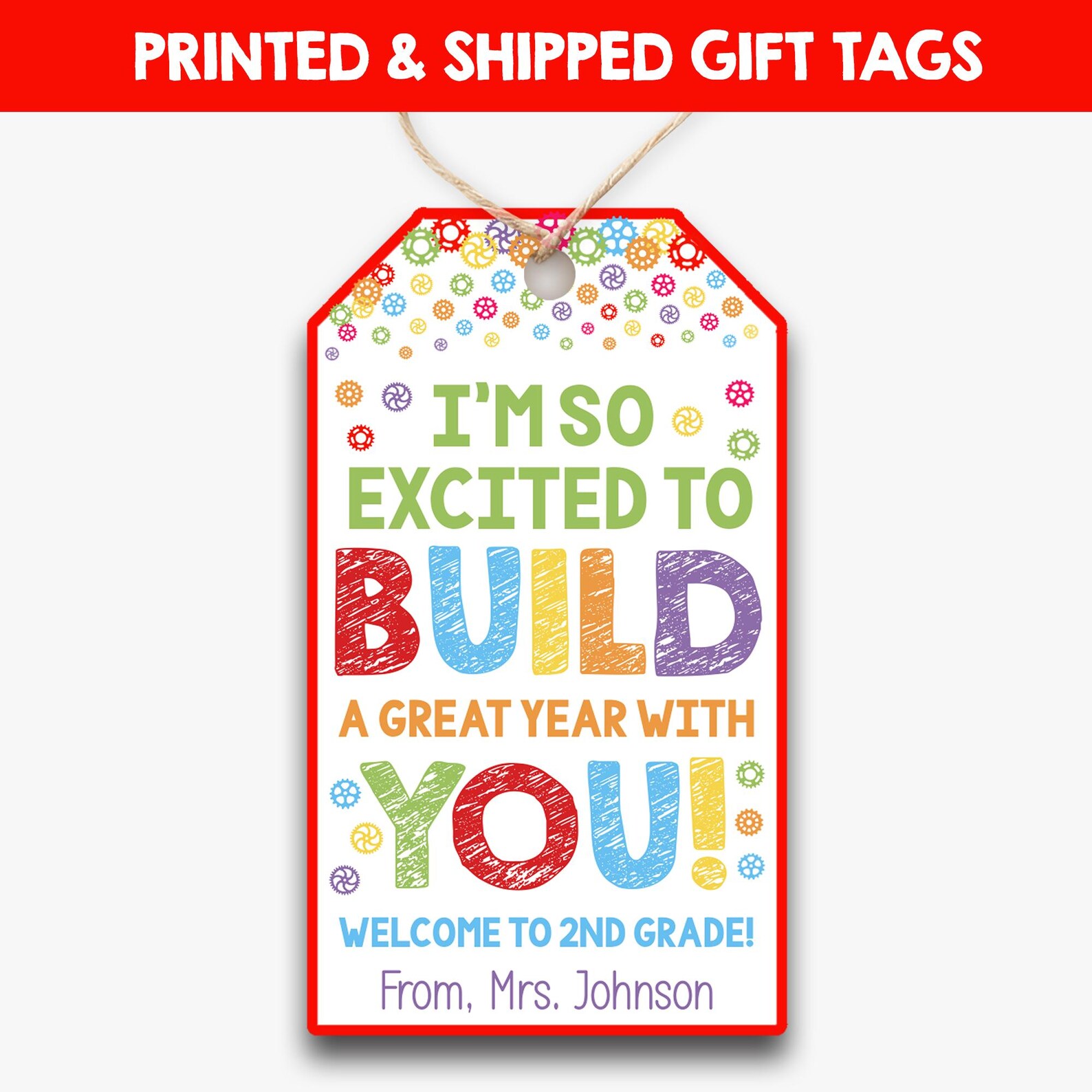 PRINTED Bright I'm Excited to Build a Great Year With You Back to ...