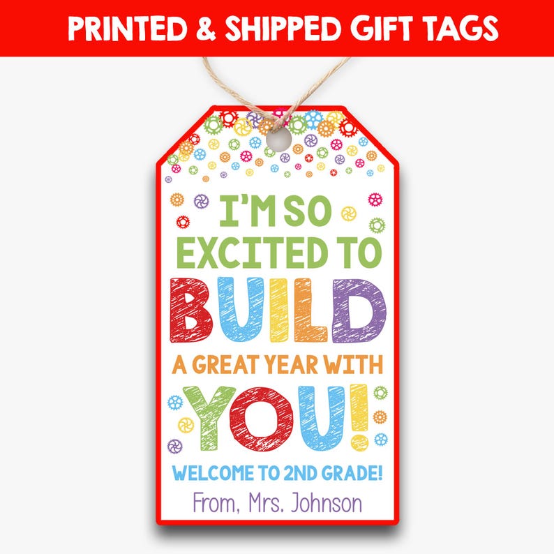 PRINTED Bright I'm Excited to Build a Great Year With You Back to ...