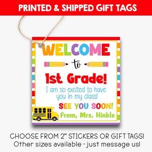 PRINTED Back to School Treat Bag Tags | Welcome Back to School Kid's ...