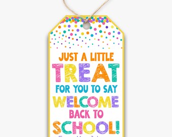 EDITABLE Pastel Just a Little Treat for You to Say Welcome Back to ...