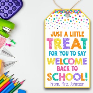 PRINTED Pastel Just a Little Treat to Say Welcome Back to School Kid's ...