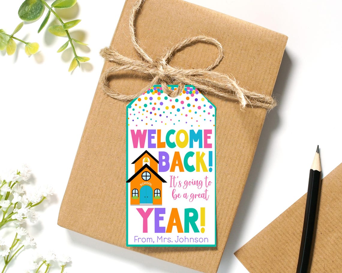 PRINTED Pastel Welcome Back to School Kid's Treat Bag Tags | It's Going ...